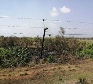 Tilted And Falling High-Tension Poles On The Sogakope –Adidome