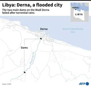 Libyan city counts toll of huge flood, 10,000 missing