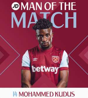 Mohammed Kudus scoops MoTM Award after scoring debut goal in West Ham's ...