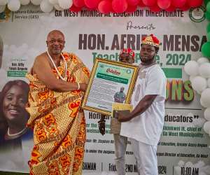 King Oyanka honoured for contributions to education in Ga West Municipality