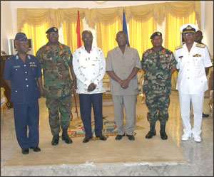 Service Chiefs Greet President