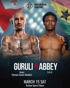 Ghanaian boxer Bernard Abbey set for tough test against Lasha Guruli in ...