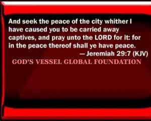 Pray for the land where God has planted you, and you shall prosper