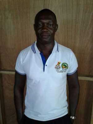 Medeama goalkeepers' trainer Eric Amponsah taking coaching badges