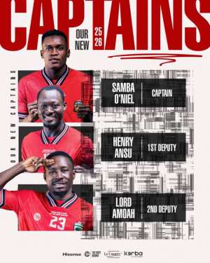 Asante Kotoko announce Samba O’Neil as new club captain