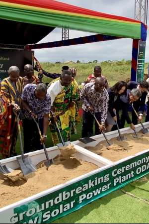 John Jinapor cuts sod for 1MW solar plant at Dawhenya