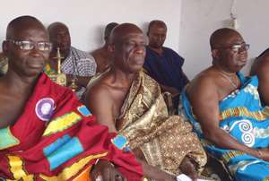 Adukrom Chief And Awukugua Chief Smoke Peace Pipe