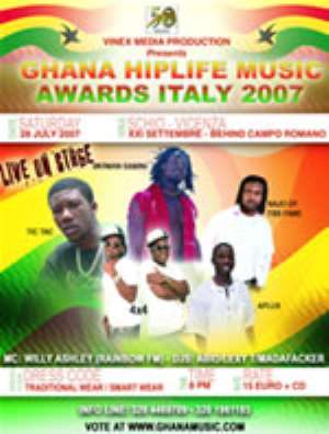 Ghana Hiplife Music Awards (Italy) To Announce Nominees And More