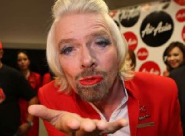 Photos And Video Virgin Atlantic Boss Richard Branson Forced To Dress