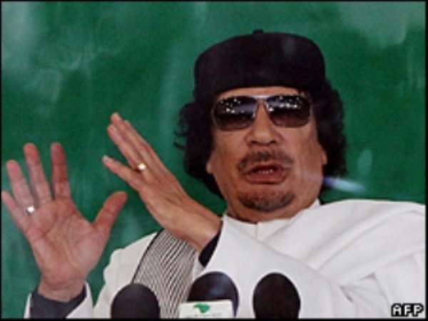 Divide Nigeria in two, says Muammar Gaddafi