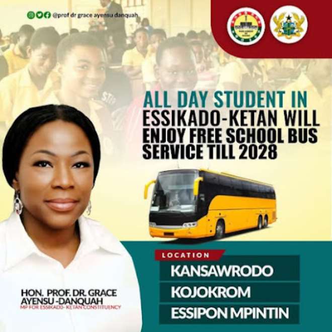 Essikado-Ketan MP launches free bus service for students