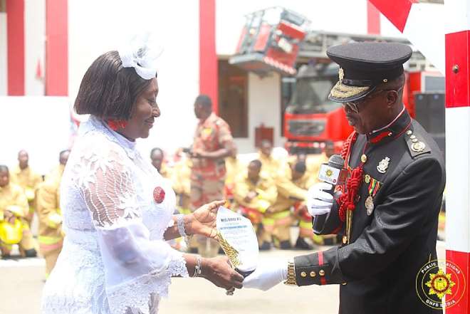 GNFS holds farewell parade for DCFO James Owusu Agyei