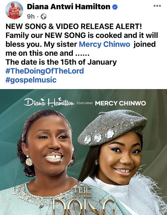 ‘The Doing of the Lord’: Diana Hamilton’s new song with Mercy Chinwo to ...