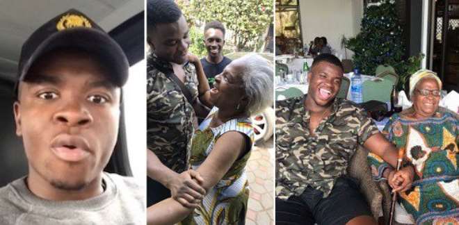 Photos: Big Shaq Visits Grandmother In Ghana After 9 Years