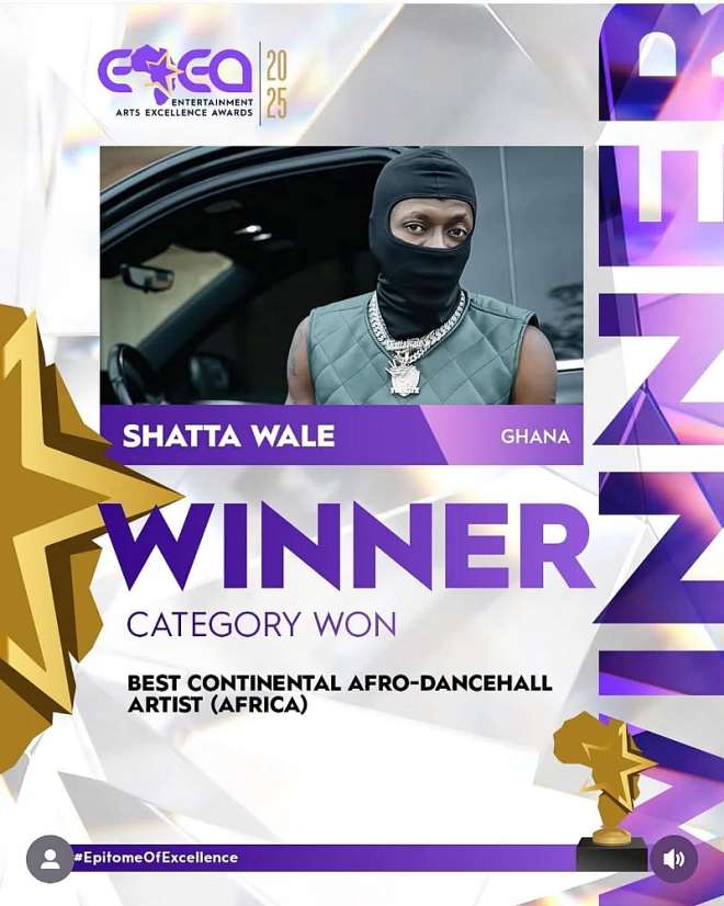 Shatta Wale wins ‘Best Continental Afro-Dancehall’ Artiste (Africa) at ...