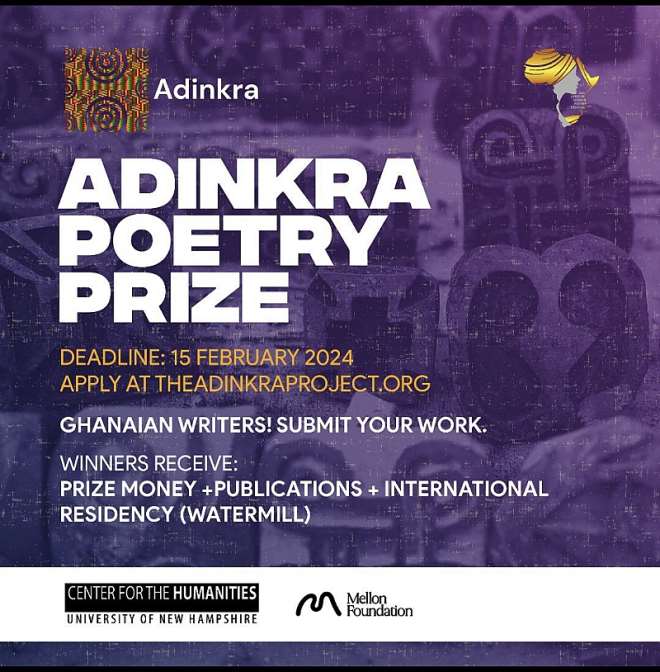 Adinkra Poetry Prize 2024 open for entries, set $200 winning price each for three categories