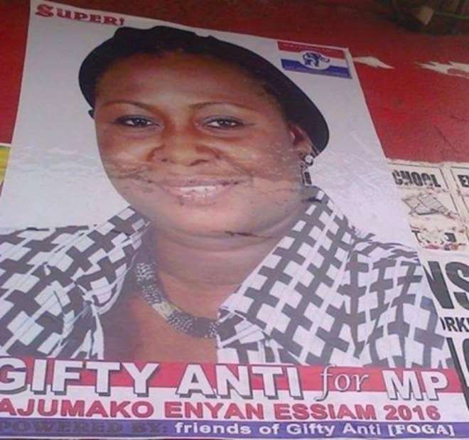 Kojo Oppong, Gifty Anti For NPP Primaries...As Posters Emerge