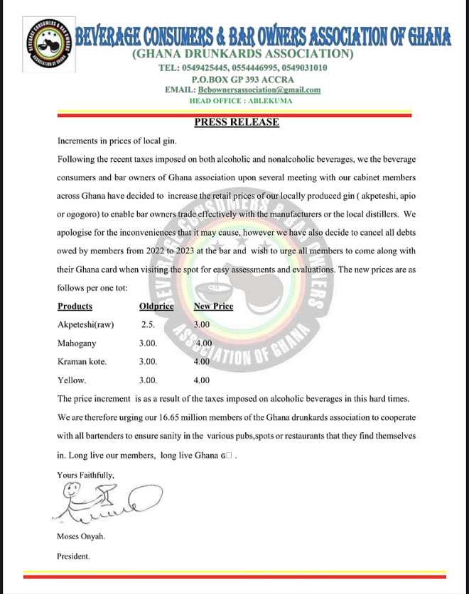 ‘Akpeteshie prices go up due to recent taxes — Beverage Consumers and ...