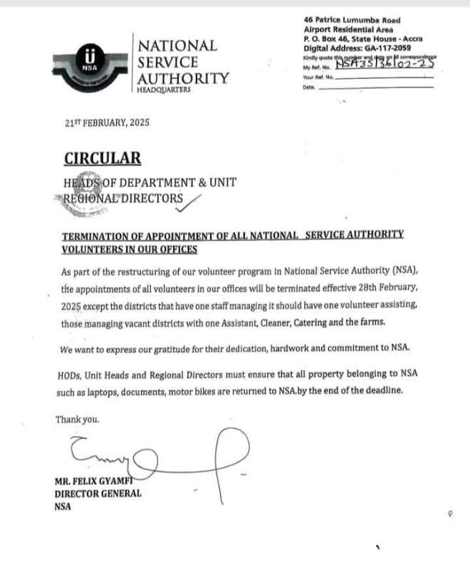 NSA dismisses all volunteers as part of ‘restructuring’