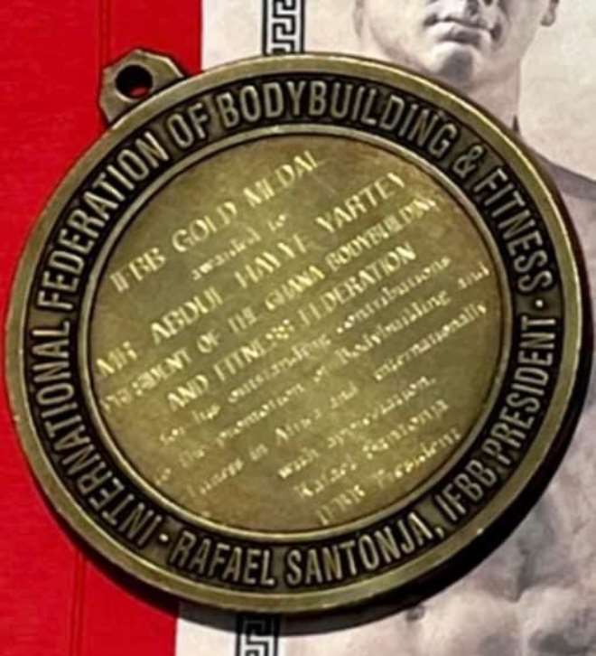 Abdul Hayye Yartey dedicates IFBB Gold Medal to Christian Atsu