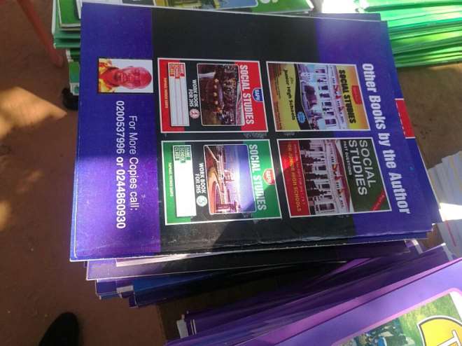 Patrick Sarfo donates books to Bruce J.H.S at Sekyeredumase