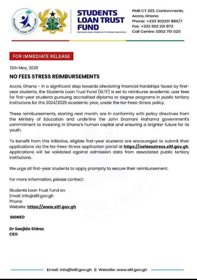 No-fees-stress: Reimbursement of academic user fees to begin June 2025 ...