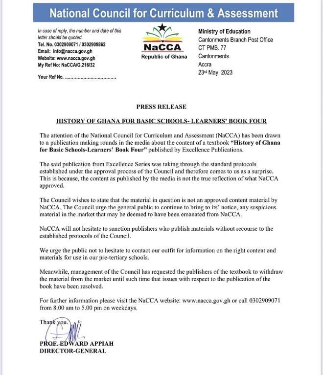 That wasn’t what we approved — NaCCA condemns ‘controversial' history ...