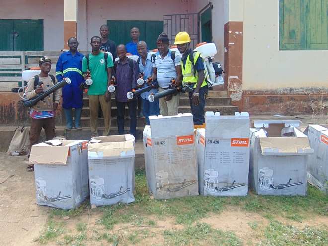 Cocoa Mass Spraying team receives training in Nkonya Wurupong