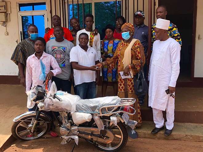 MP for Salaga South donates 15 motorbikes to the Konkomba Ward