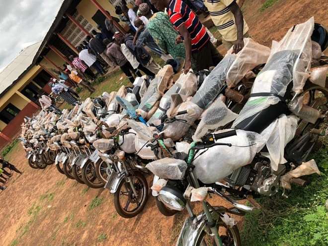 Salaga South MP supports NDC's Kafaba Ward with 25 motorbikes