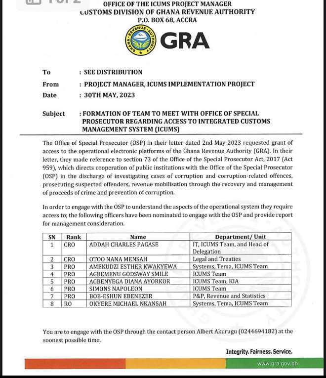 GRA forms 9-member team to engage Special Prosecutor on ICUMS access ...