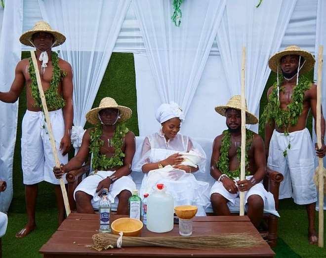 MzbeL holds traditional Ga naming ceremony for newborn daughter
