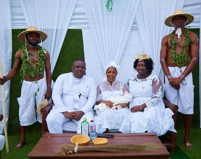 MzbeL holds traditional Ga naming ceremony for newborn daughter