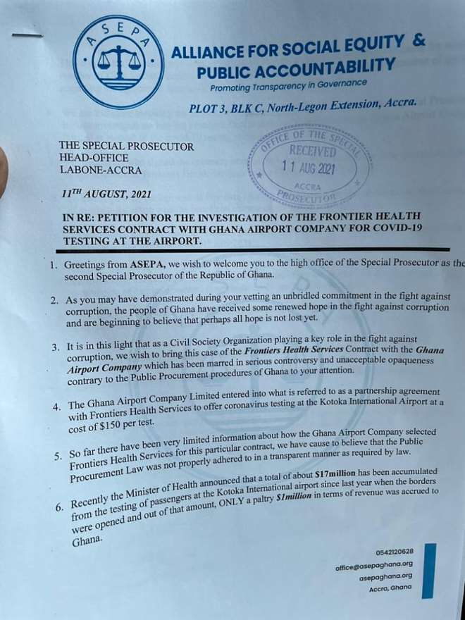 KIA covid-19 testing: Investigate Frontier Health Services’ contract ...