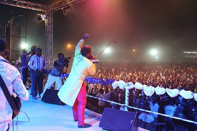 SONNIE BADU SCOOPS TWO AWARDS AT THE AFRICA GOSPEL MUSIC AWARDS.