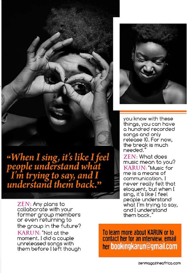 Zen Magazine's March Cover Stars Karun: Interview With Former Camp Mulla