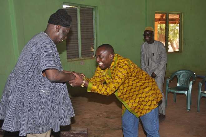 Rousing Welcome For Kwabena Agyepong As He Pays Courtesy Call On Tolon Naa