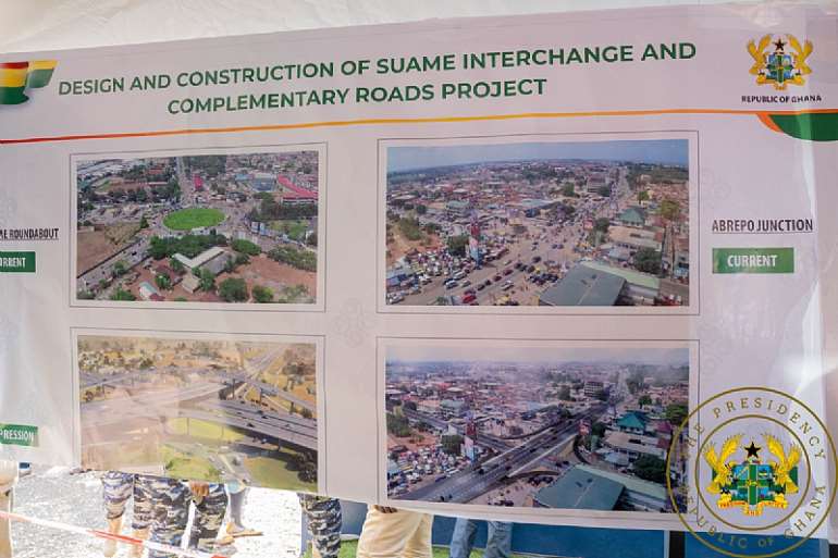 Akufo-Addo cuts sod for 4-Tier Suame Interchange