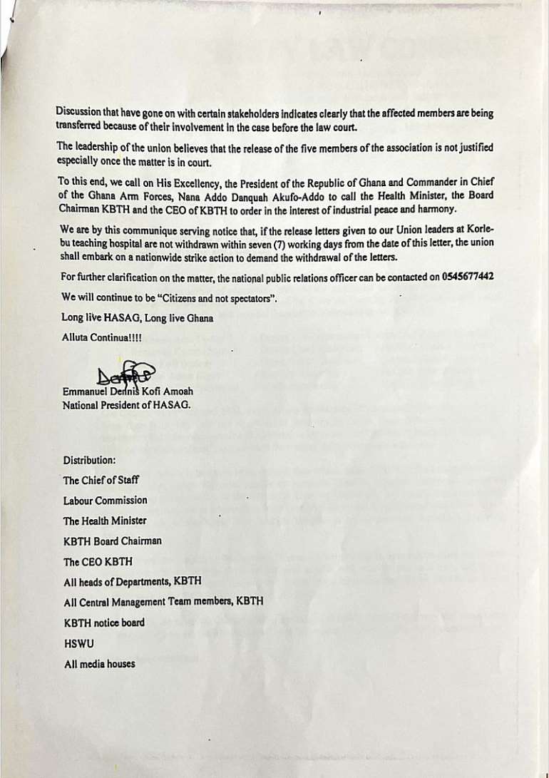 HASAG threaten Korele-Bu CEO, Health Ministry with nationwide strike ...