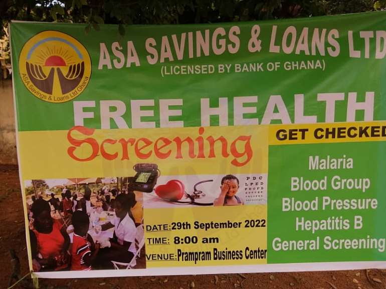 ASA Savings and Loans organise free health screening at Prampram