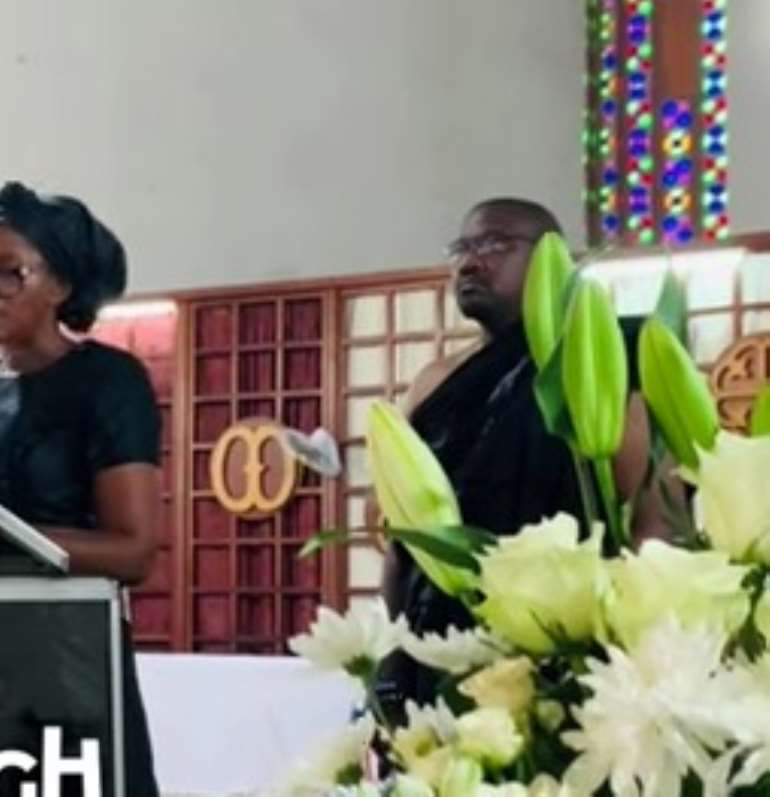 Mahama, other prominent figures attend John Dumelo’s mother’s funeral