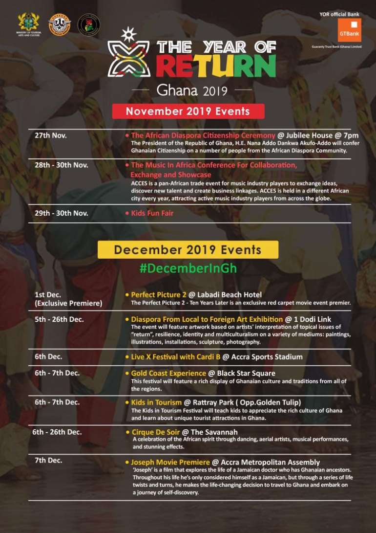 Decemba 2 Rememba, Others Unveiled As Year of Return Events for December