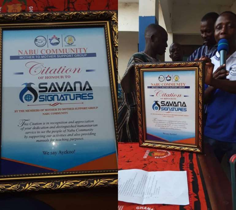Savana Signatures Recognized as a Distinguished Humanitarian NGO