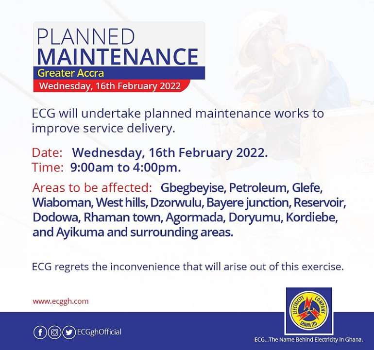 Parts of Accra and Eastern Region to experience dumsor over maintenance ...