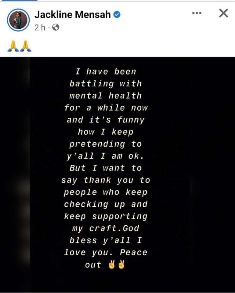 TikTok star Jackline Mensah confirms mental health