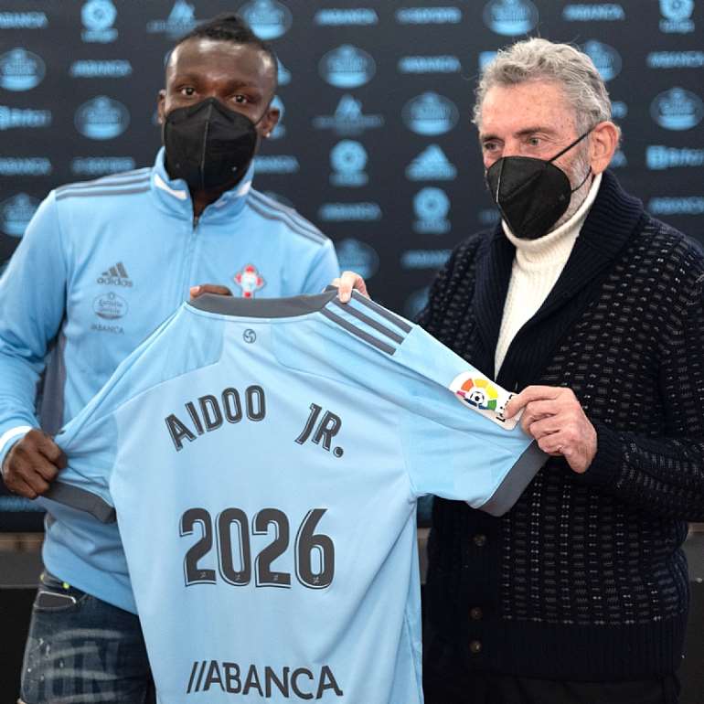 PHOTOS: Joseph Aidoo full of joy after signing a new deal with Celta Vigo