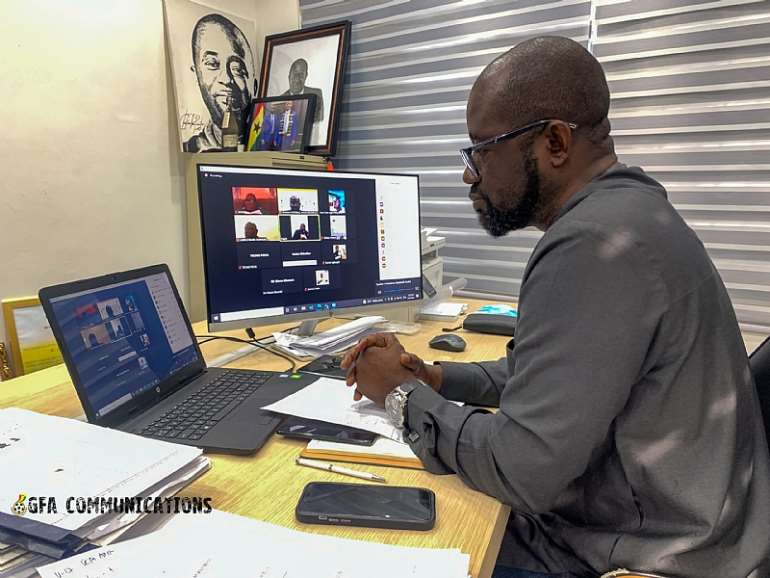 GFA boss Kurt Okraku engages RFA Chairperson