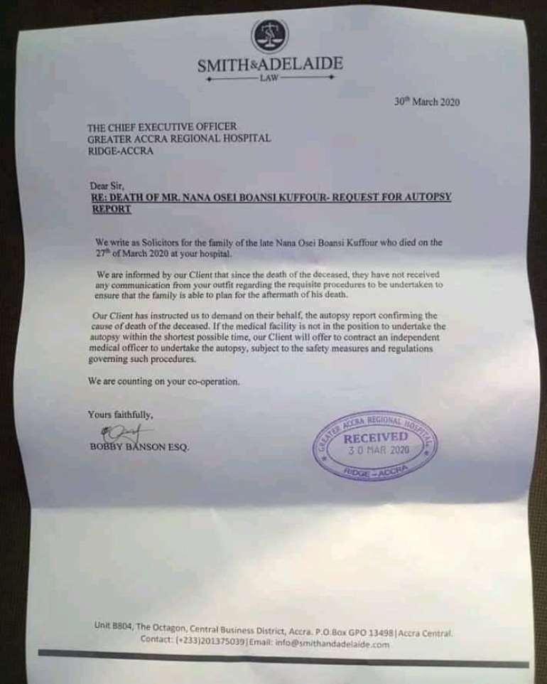 Obour’s Family Demands Father Autopsy From Ridge Hospital