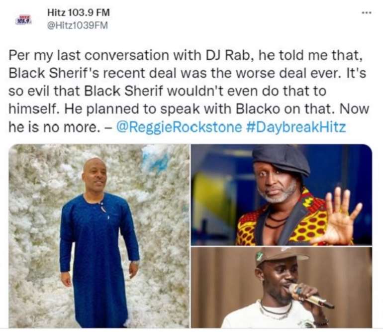 'DJ Rab wanted to talk to Black Sherif before his death' — Reggie ...