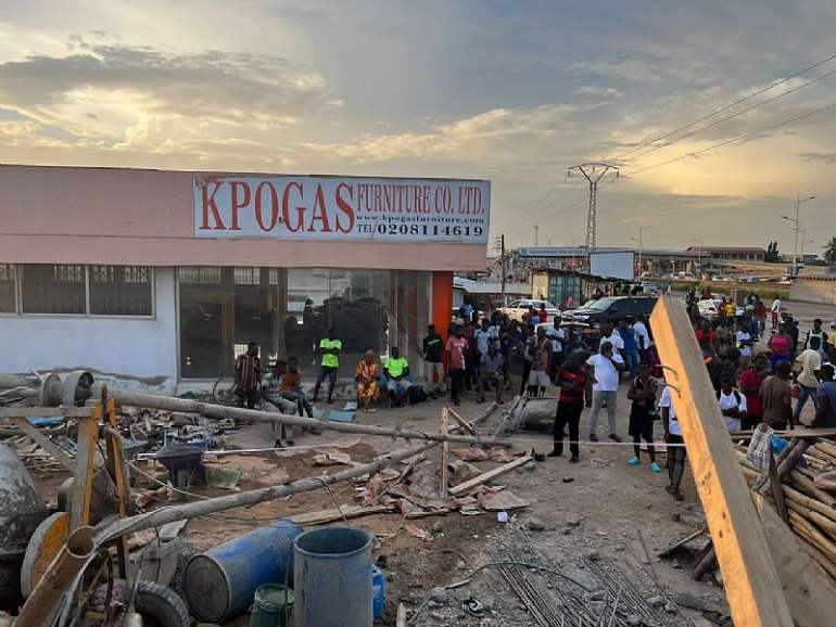 Collapsed storey-building at Madina trapped one to death